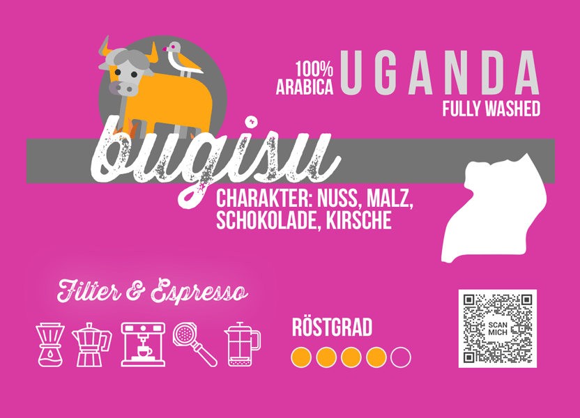 Bugisu - kraftvoll und vielseitig, 100% arabica - Omni-Roast